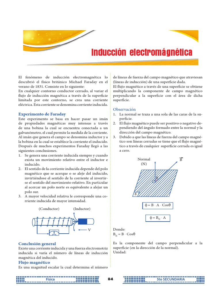29 Induccion Electromagnetica | PDF | Corriente eléctrica | Inductor