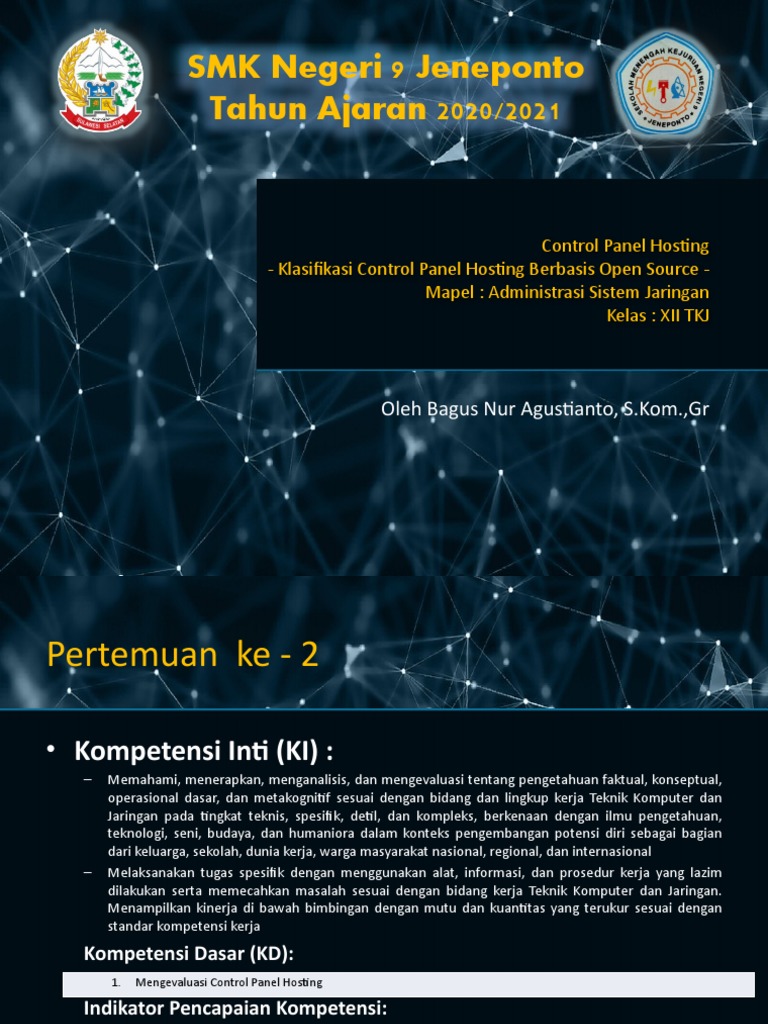 Control Panel Hosting Materi ASJ Pertemuan Kedua NEW 2 | PDF