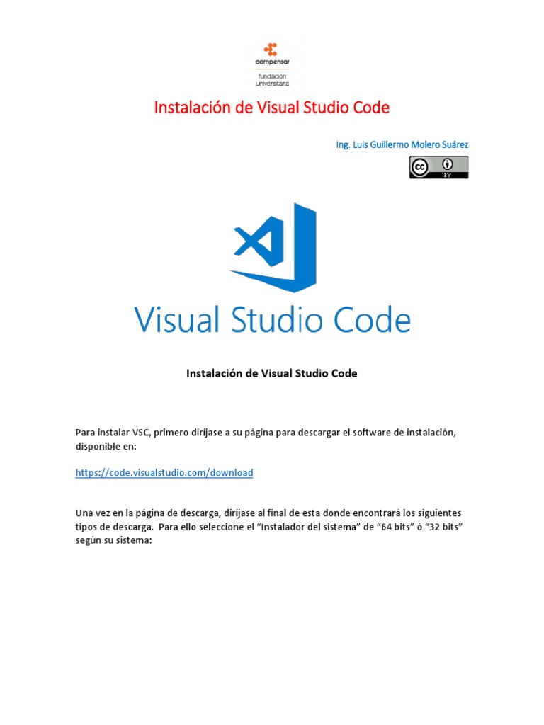 Guía de Instalación de Visual Studio Code | PDF | Archivo de computadora | Software