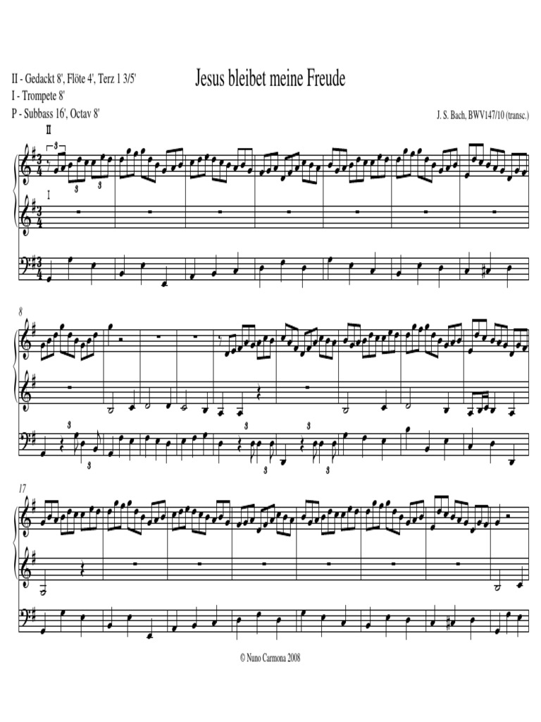 Bach Cantata 147 Jesus - Bleibet IMSLP | PDF