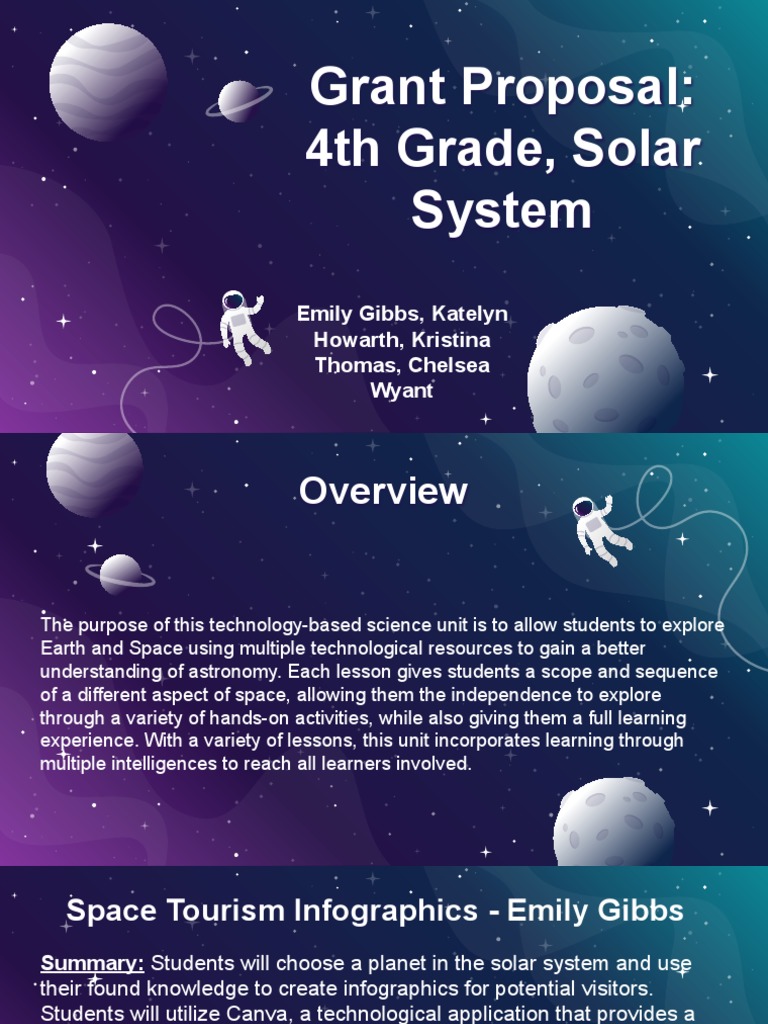 Elementary Grant Proposal Solar System | PDF | Infographics | Creativity