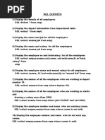SQL Queries With Answers | PDF | Salary | Data Management