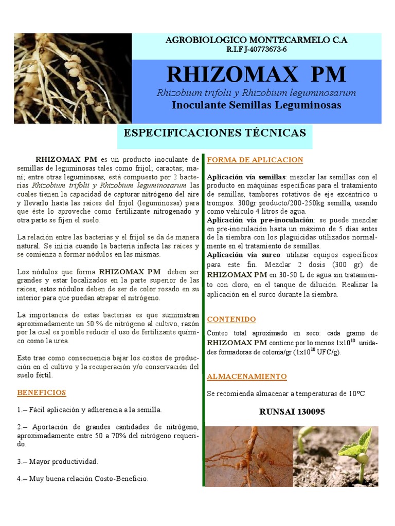 Rhizomax PM | PDF | Nitrógeno | Fertilizante