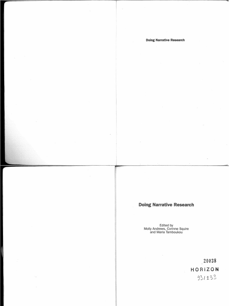 Andrews, Squire, Tamboukou - 2008 - Doing Narrative Research | PDF