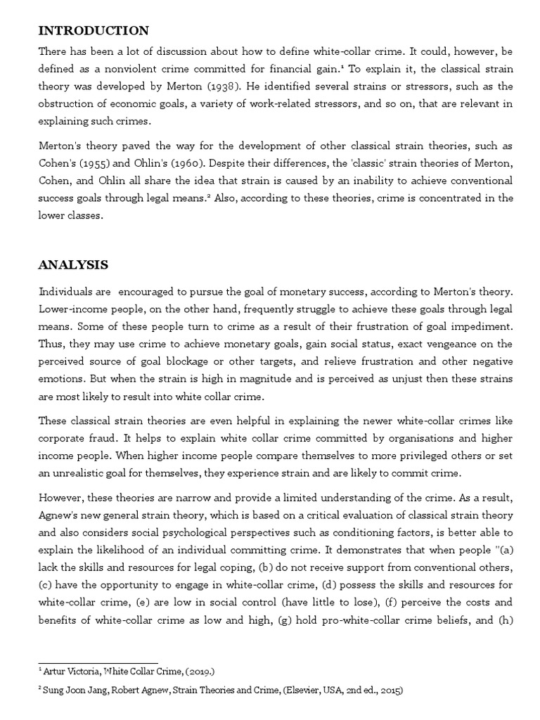 Traditional Theory of Crime | PDF | Crime & Violence | Crimes