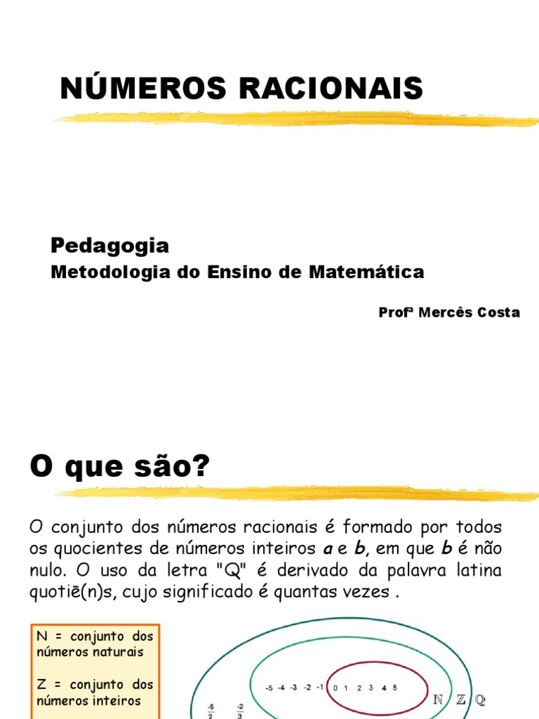 Números Racionais | PDF | Números | Número racional