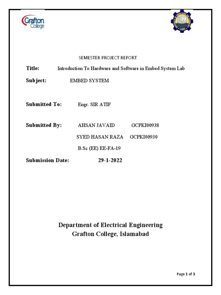 Semester 6 Project Report | PDF | Security Alarm | Computing