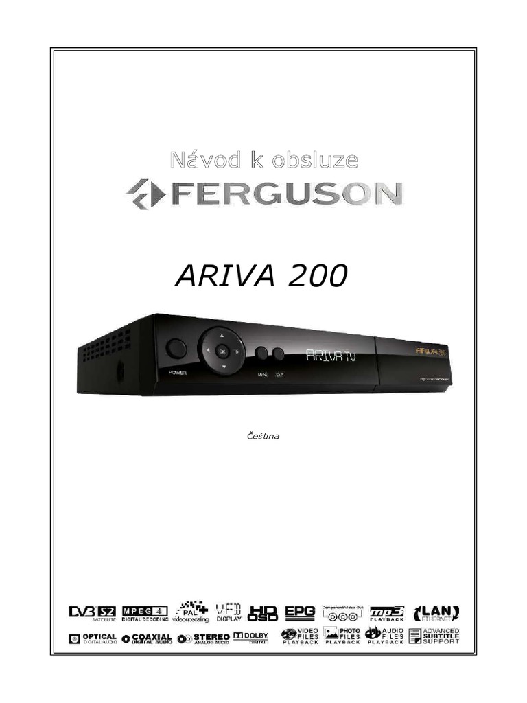 ARIVA A200 - Manual - CZ - v7 Satelit | PDF