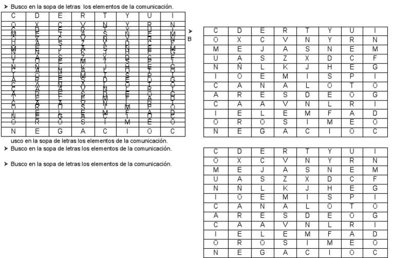 Sopa de Letras de La Comunicacion | PDF