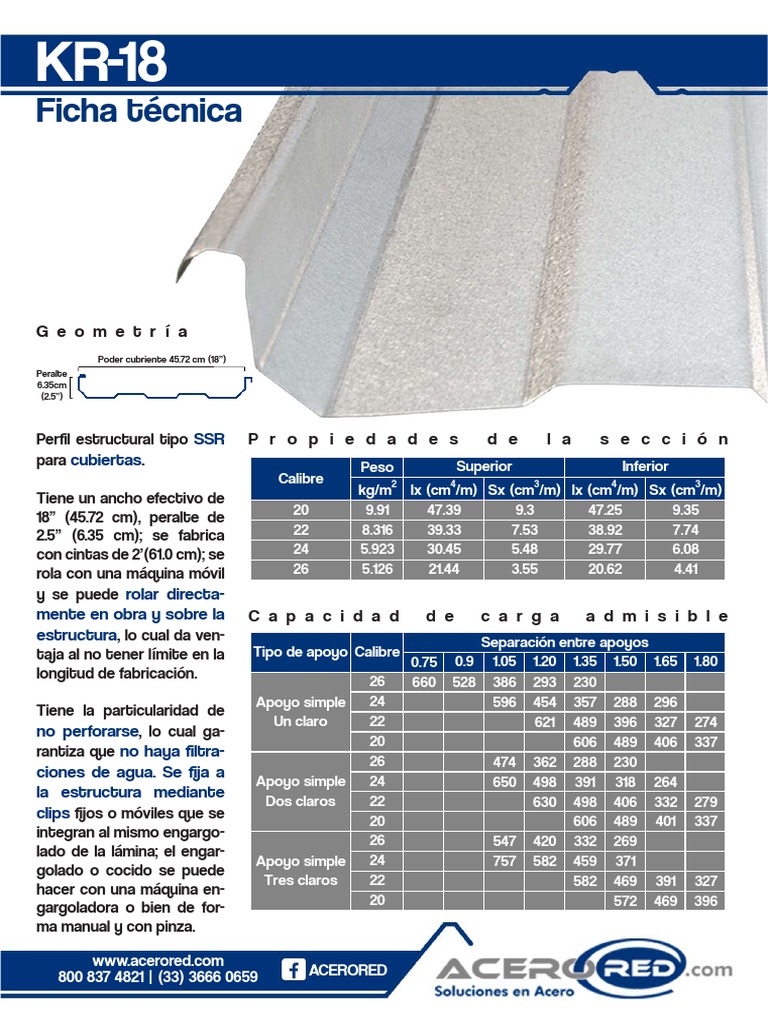 KR 18 Ficha Tecnica | PDF