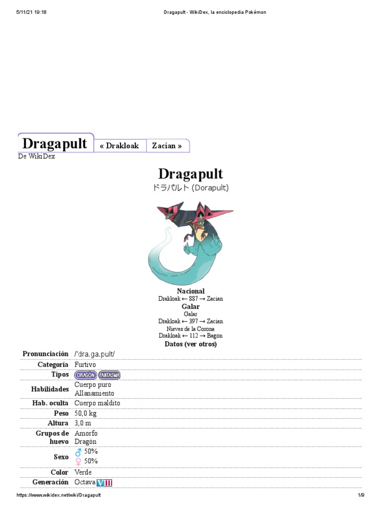 Dragapult | PDF | Pokémon