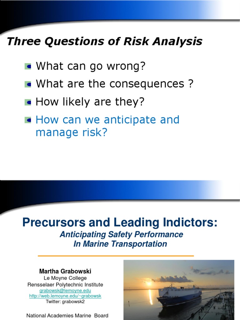 What Can Go Wrong? What Are The Consequences ? How Likely Are They ...