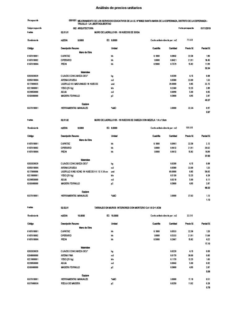 Apu Arquitectura | PDF | Materiales de construcción | Economias