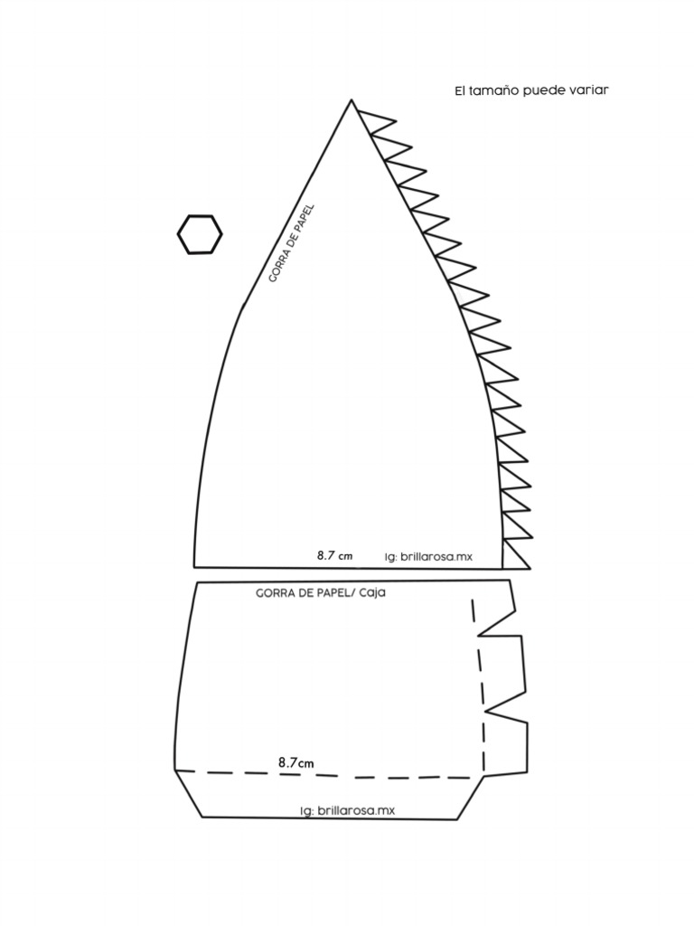 Plantilla De Gorra Imprimible En Diferentes Tamaños Cómo Diseñar