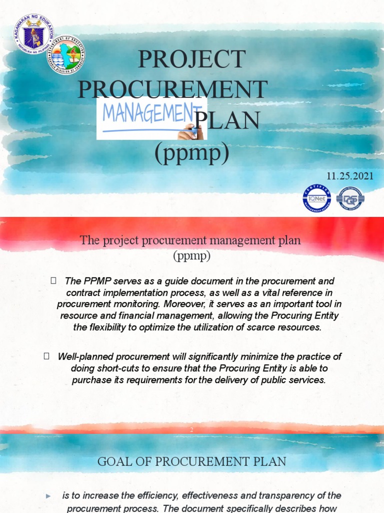 Project Procurement Management Plan PPMP | PDF | Procurement | Economies