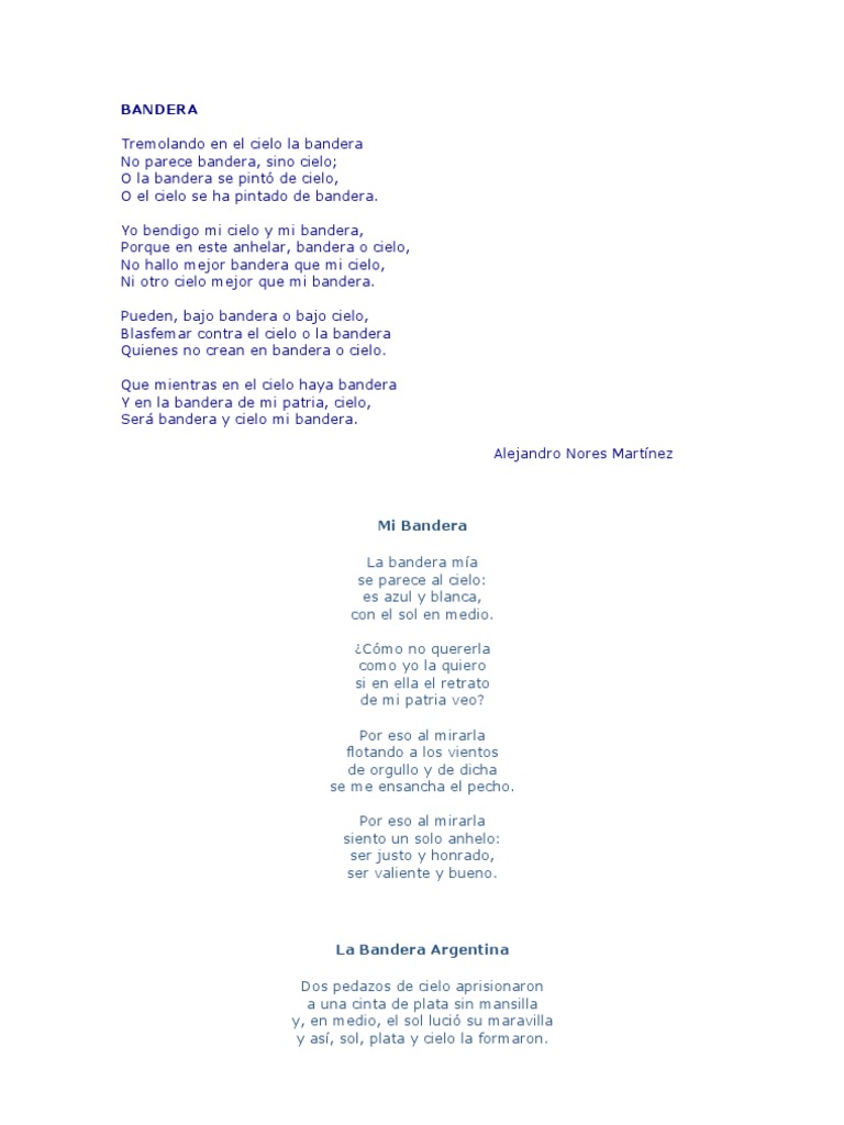 Poesia BANDERA | PDF | Bandera