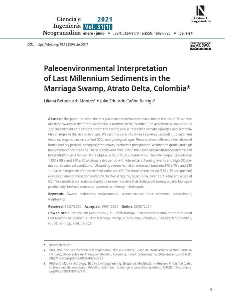 153-Paleoenvironmental Interpretation of Last Millennium Sediments in ...