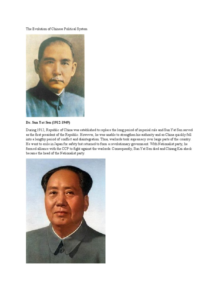 The Evolution of Chinese Political System | PDF | Mao Zedong | Deng ...