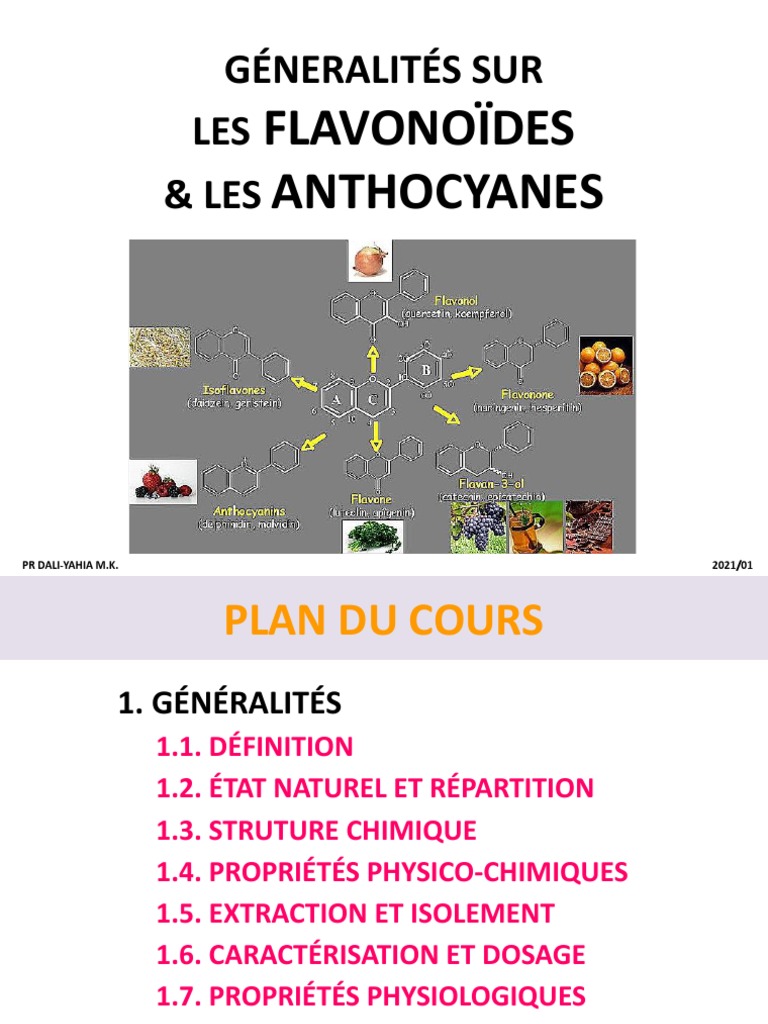 Flavonoïdes et Anthocyanes : Généralités | PDF | Flavonoïde | Acide