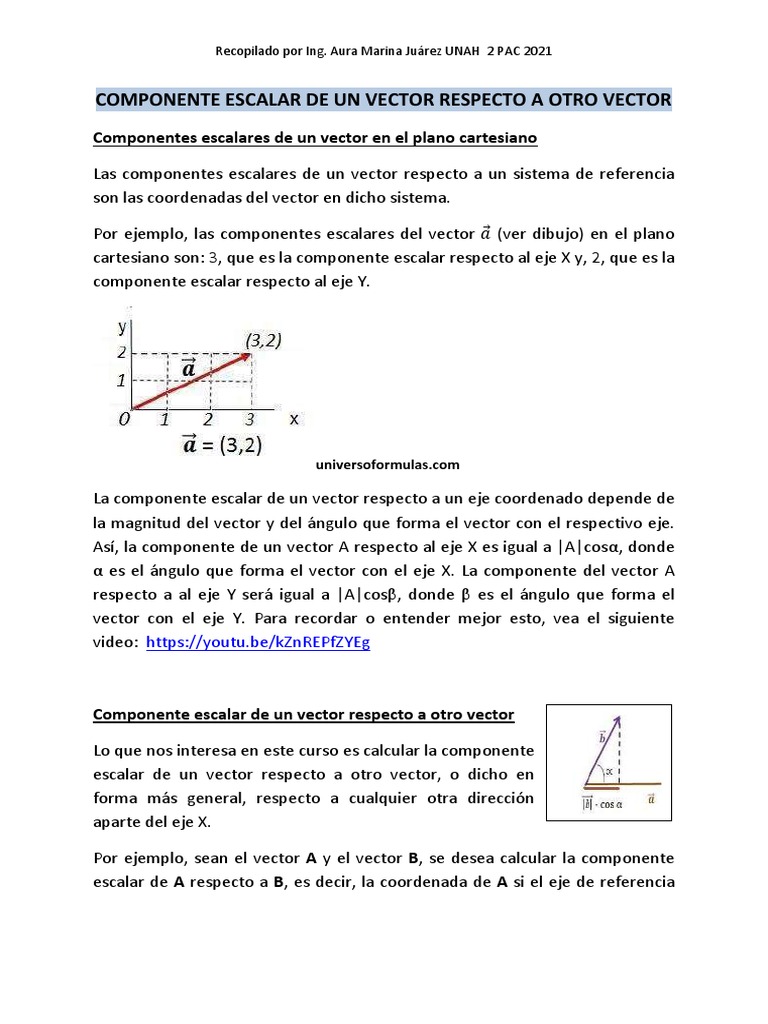 4-Componente Escalar | PDF | Vector Euclidiano | Sistema de coordenadas ...