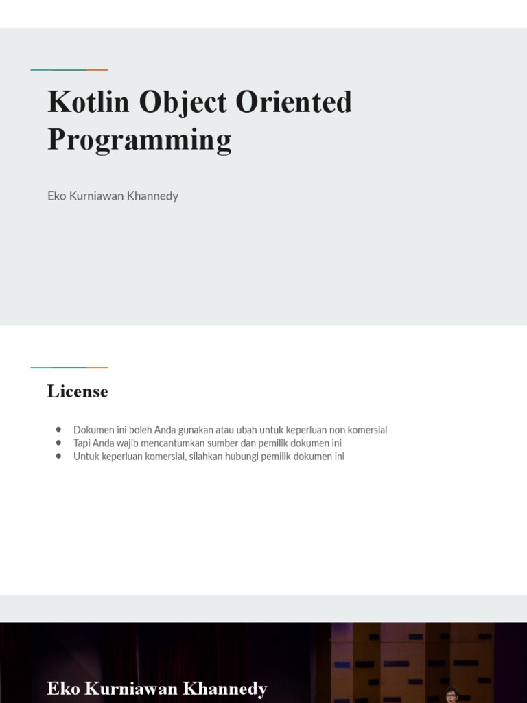 Kotlin Object Oriented Programming - Programmer Zaman Now | PDF | Komputer