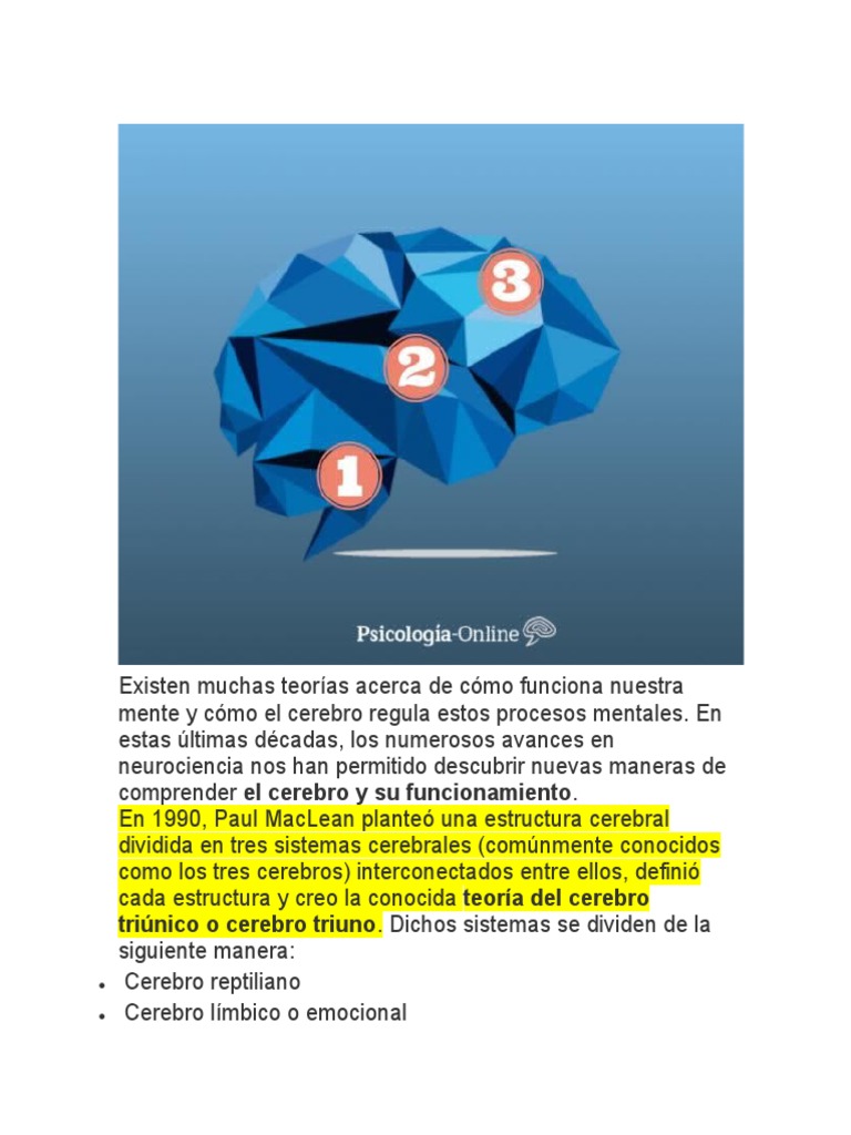 La Teoria de Paul Maclean | PDF | Cerebro | Sistema límbico