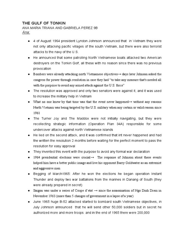 The Gulf of Tonkin Incident: How a False Report of North Vietnamese ...