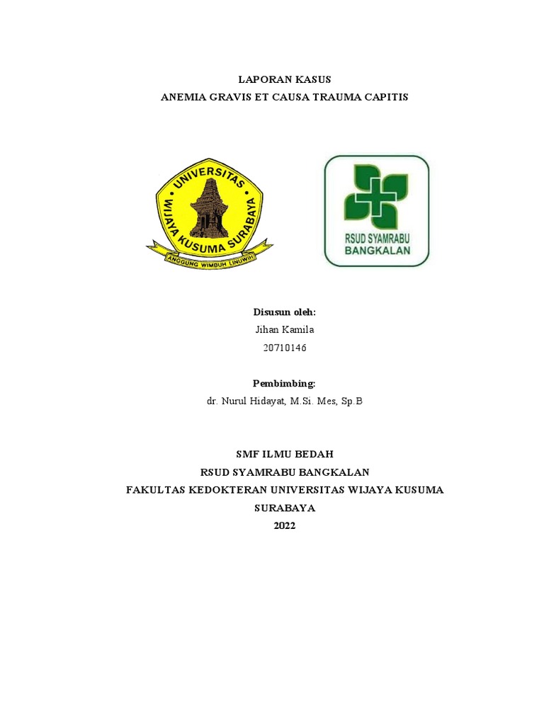 Cover Anemia Gravis Ec Trauma Capitis | PDF