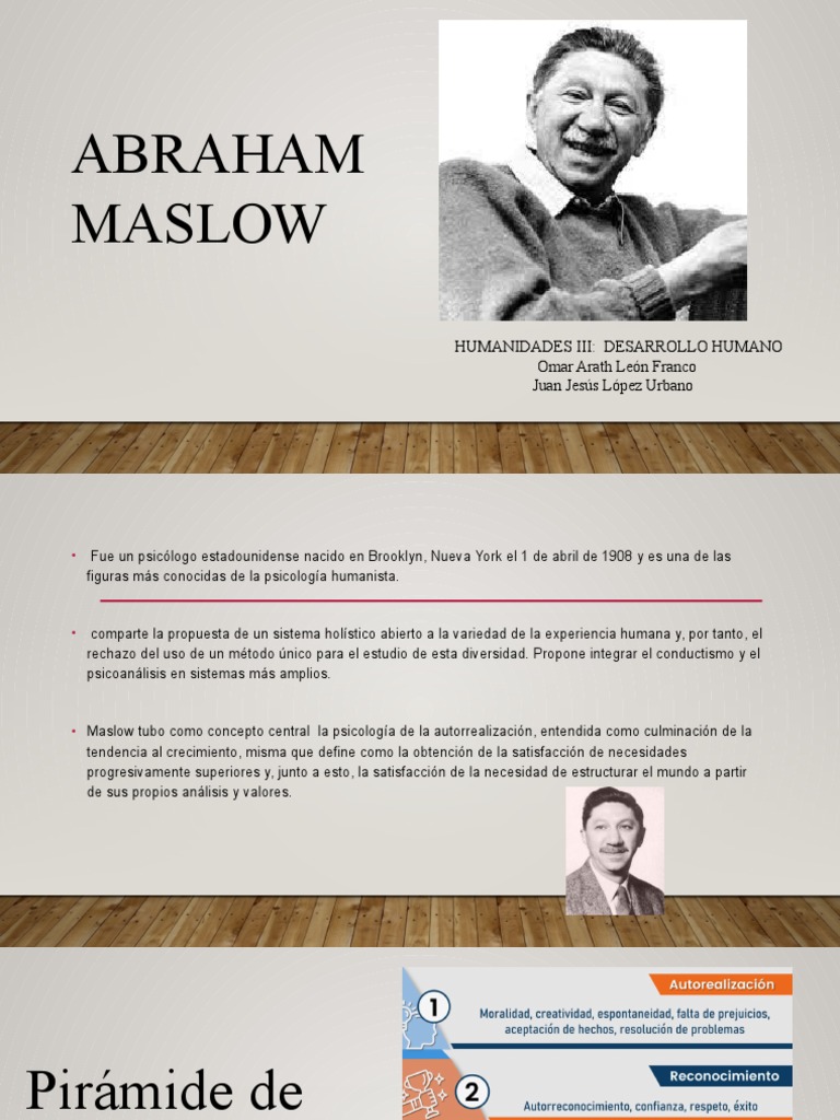 Abraham Maslow | PDF | Conceptos psicologicos | Ciencias del comportamiento