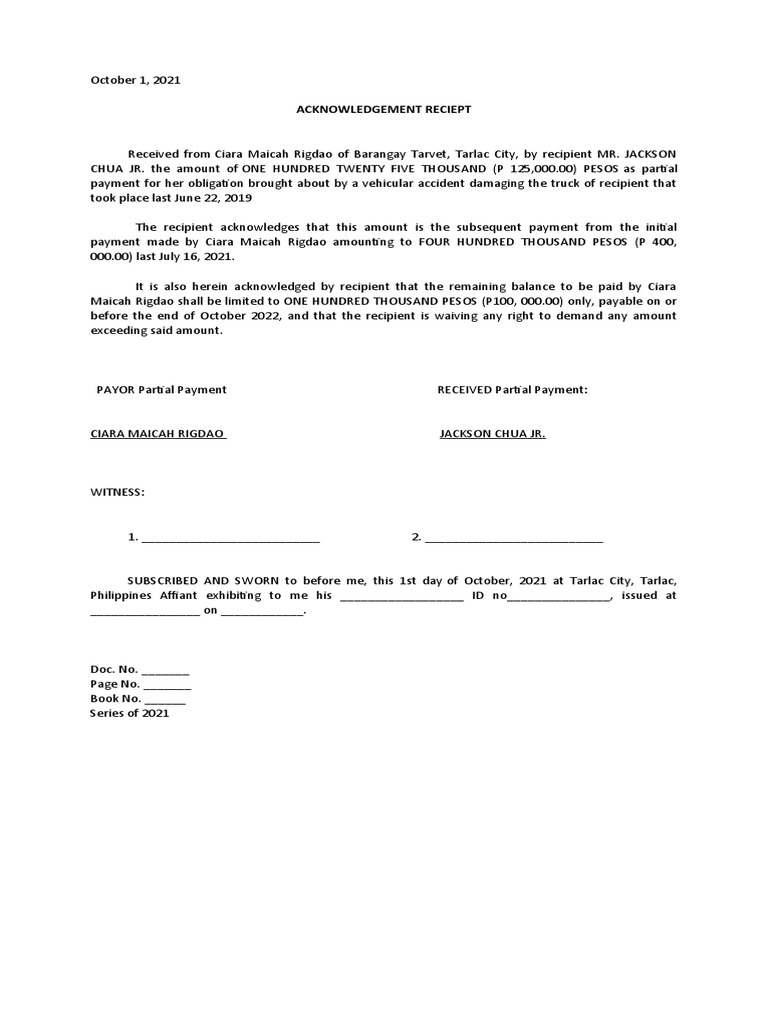 Acknowledgement Reciept | PDF