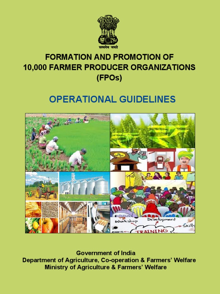 Guidelines for 10,000 FPO Formation | PDF | Sustainability | Cooperative