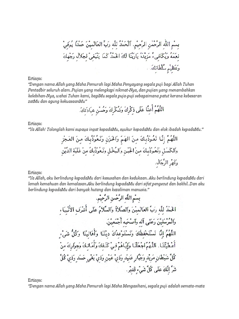 Doa Lepas Sembahyang | PDF