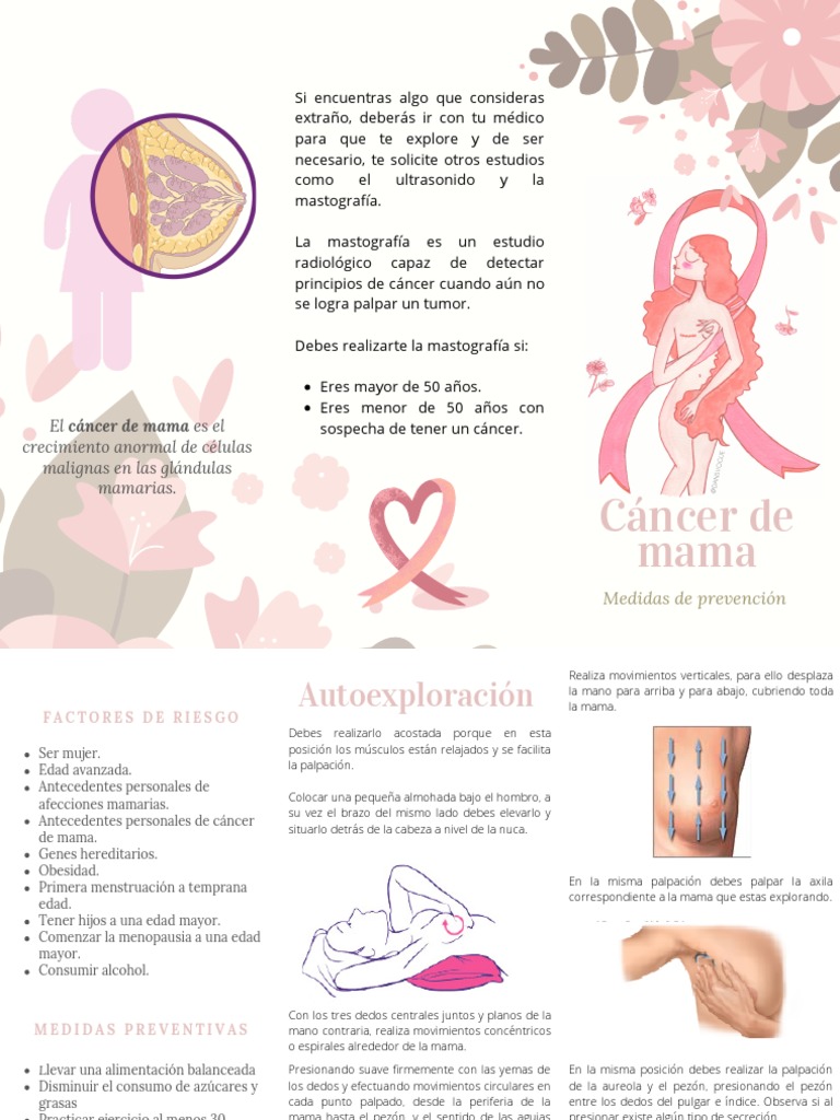 Folleto Cancer de Mama | PDF | Cáncer de mama | Cáncer