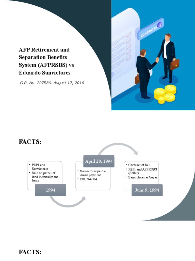 AFP Retirement and Separation Benefits System (AFPRSBS | PDF
