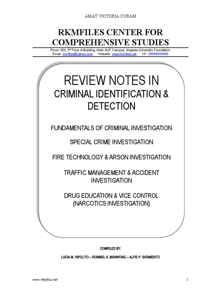 Crime Detection Compilation Notes | Download Free PDF | Confession (Law ...
