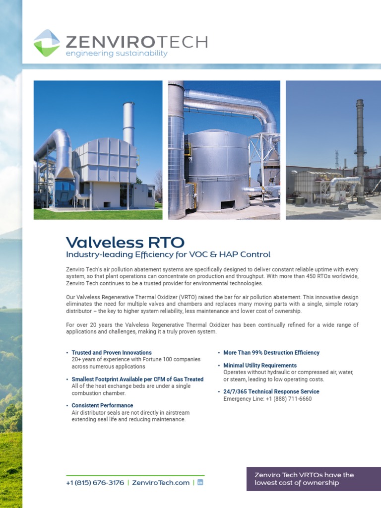 Valveless RTO: Industry-Leading Efficiency For VOC & HAP Control | PDF ...