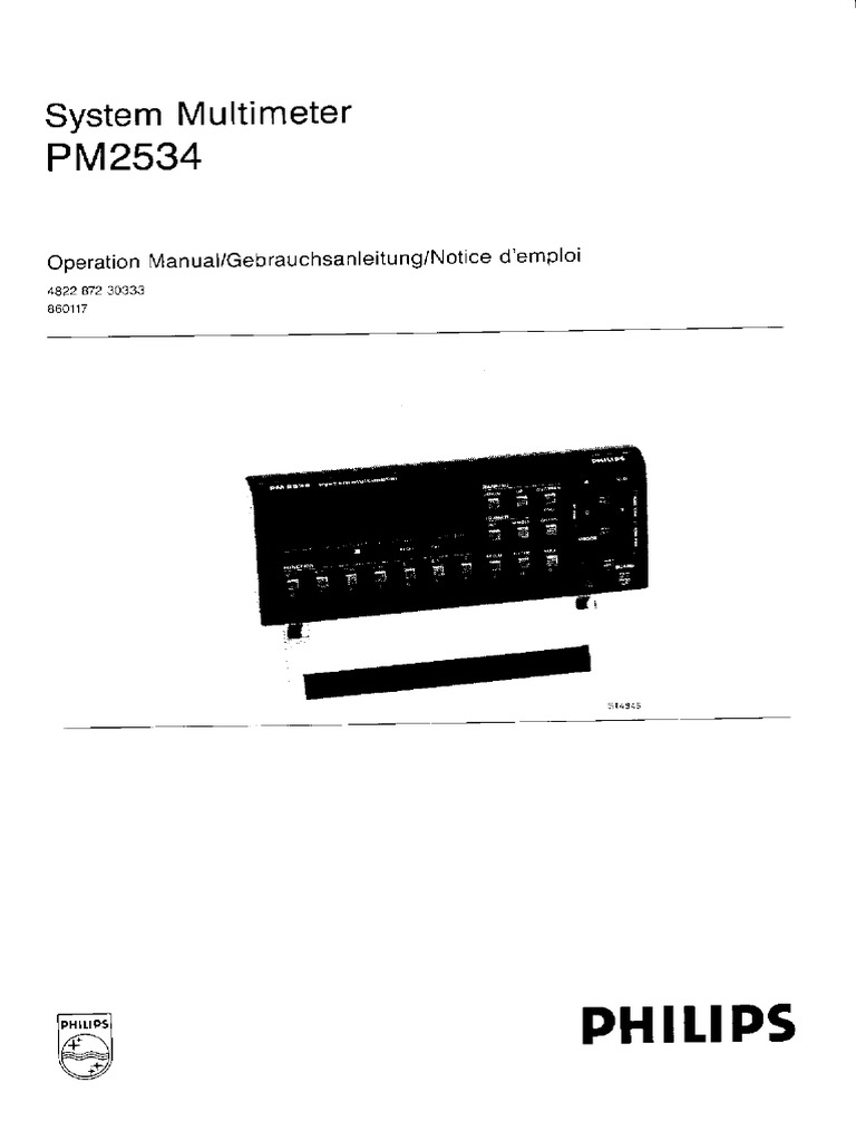 Philips PM2534 Manual | PDF