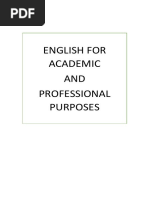 English: Quarter 1 - Module 1-7 English For Academic and Professional ...