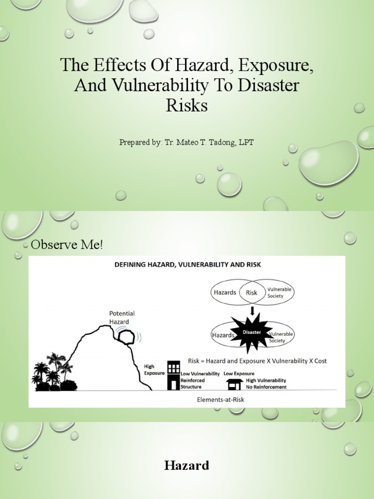 The Effects of Hazard, Exposure, and Vulnerability To Disaster Risks ...