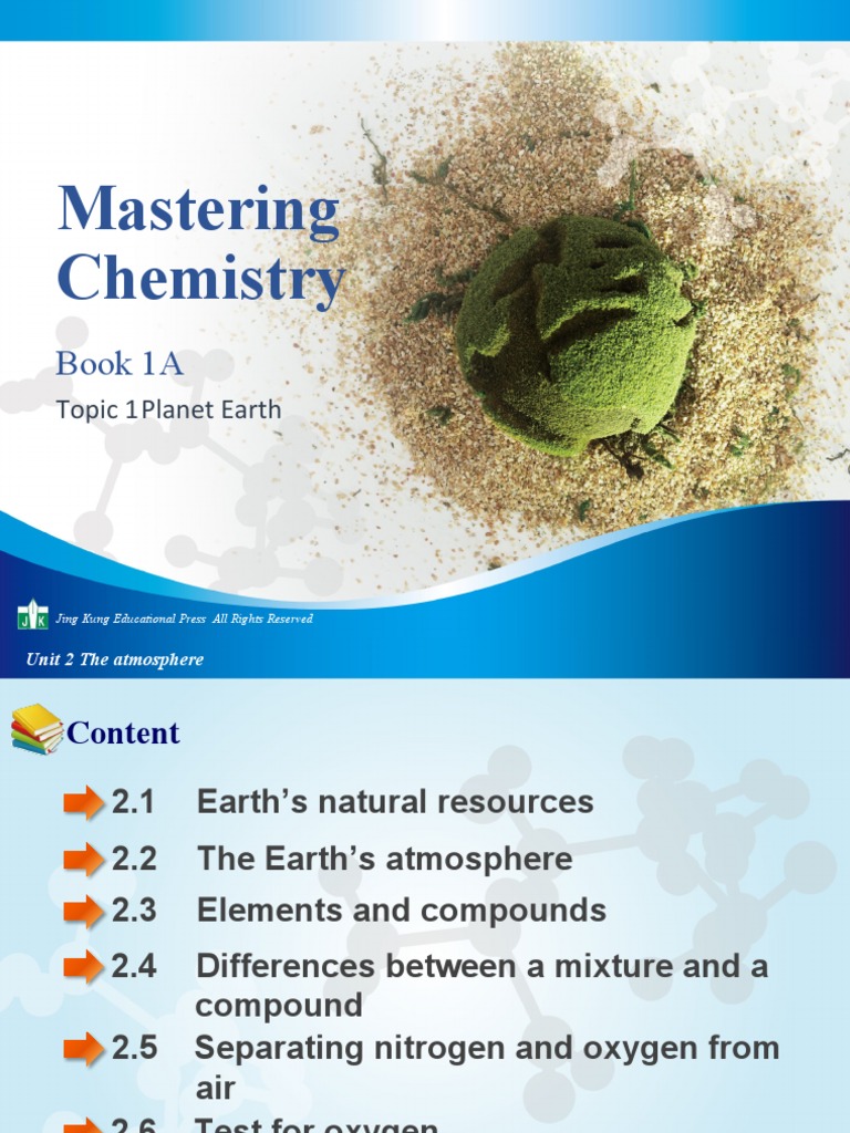 Mastering Chemistry: Book 1A | PDF | Atmosphere Of Earth | Distillation