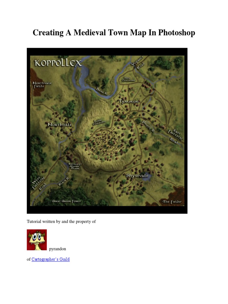 Medieval Town Map Creation Guide | PDF | Adobe Photoshop | Computer ...