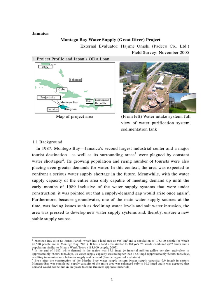 Jamaica Montego Bay Water Supply (Great River) Project | PDF ...