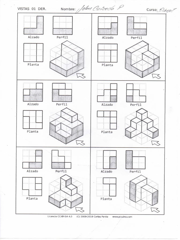 Vistas Básicas En Un Dibujo Técnico Comp Pdf