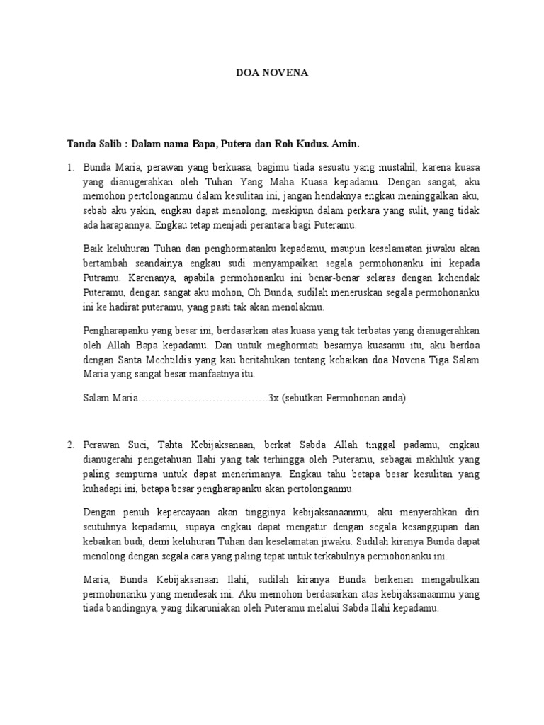 Doa Novena | PDF