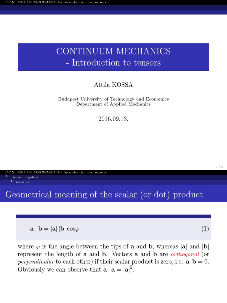 Intro Tensors | Download Free PDF | Eigenvalues And Eigenvectors | Tensor