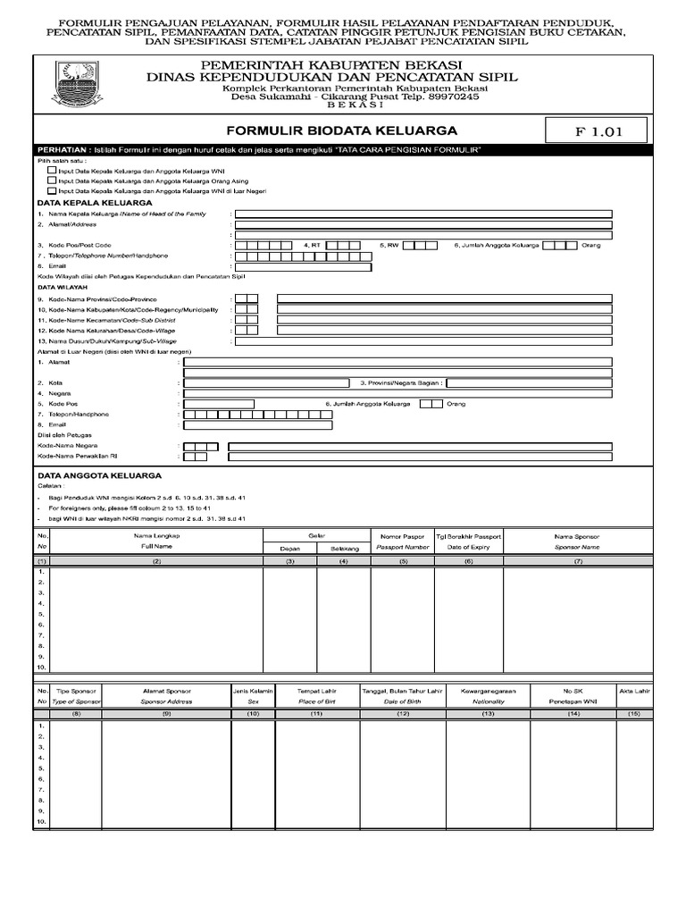 Formulir F-1.01 | PDF