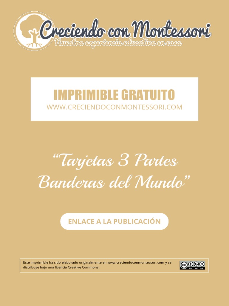 CCM - Banderas Del Mundo Montessori - Tarjetas 3 Partes | PDF
