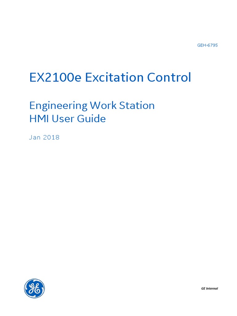 GEH-6795-EX2100e Excitation Control Engineering Work Station HMI User ...