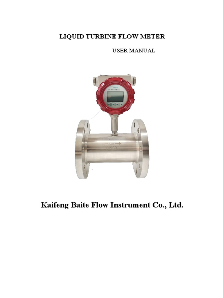 1 - Liquid Turbine Flowmeter Manual | PDF | Flow Measurement ...