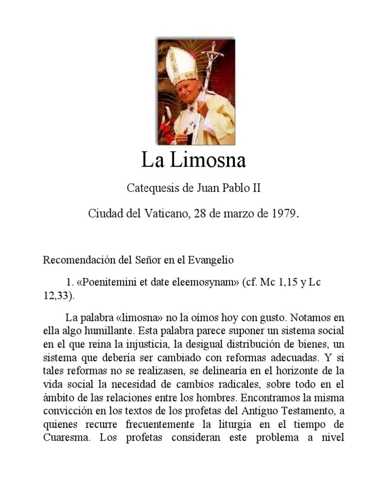 La Limosna | PDF | Jesús | Bienes
